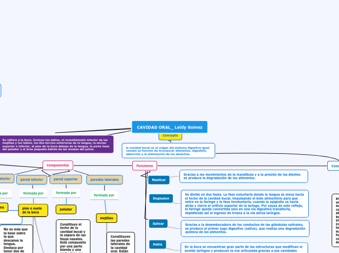 CAVIDAD ORAL_ Leidy Gomez - Mind Map